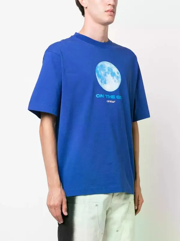 Off-White Moon-print Cotton T-shirt