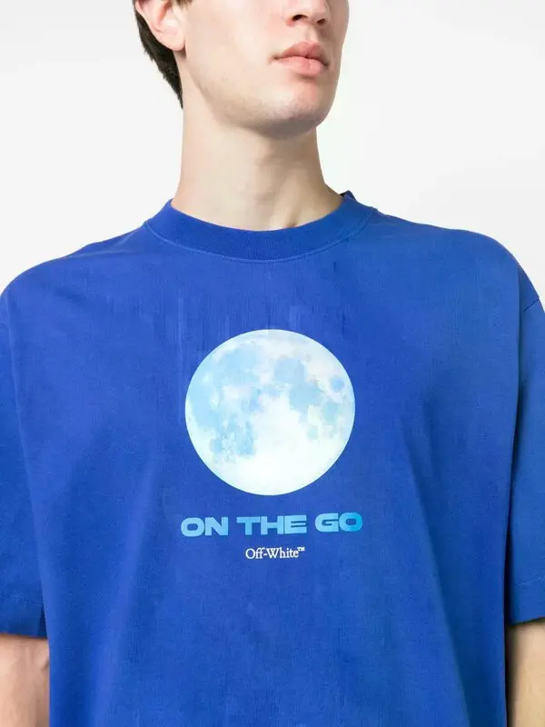 Off-White Moon-print Cotton T-shirt
