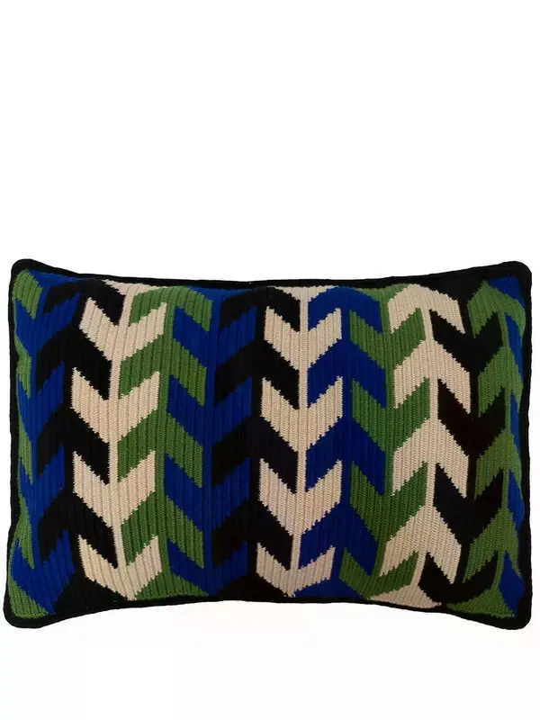 Colville Arrow Jacquard Rectangular Cushion - Black