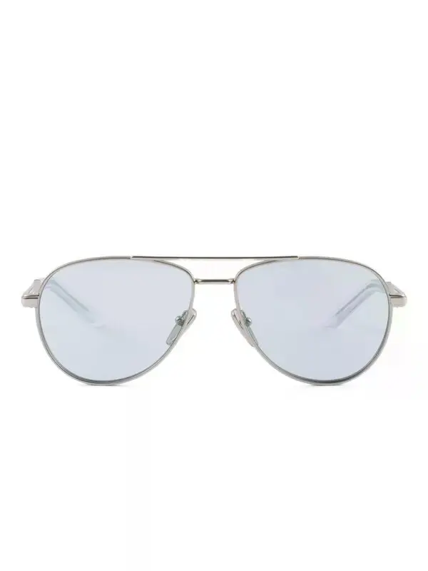 Prada Double-bridge Aviator Sunglasses - Silver