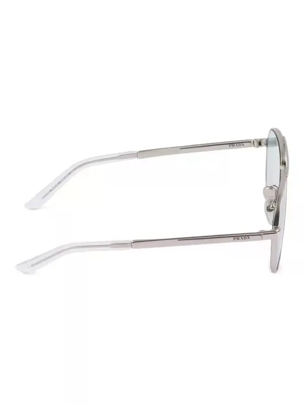 Prada Double-bridge Aviator Sunglasses - Silver