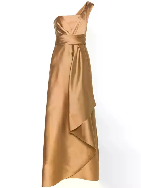 Alberta Ferretti Mikado Maxi Dress