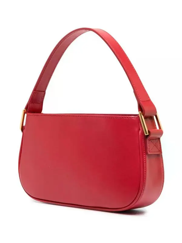 Blumarine Rhinestone-logo Leather Shoulder Bag - Red