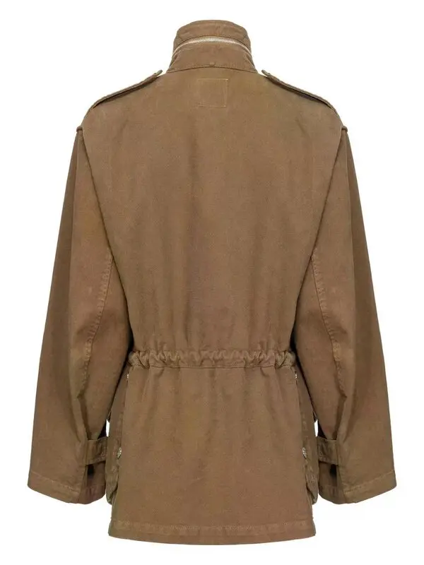 Pinko Cotton Overshirt High-neck Jacket