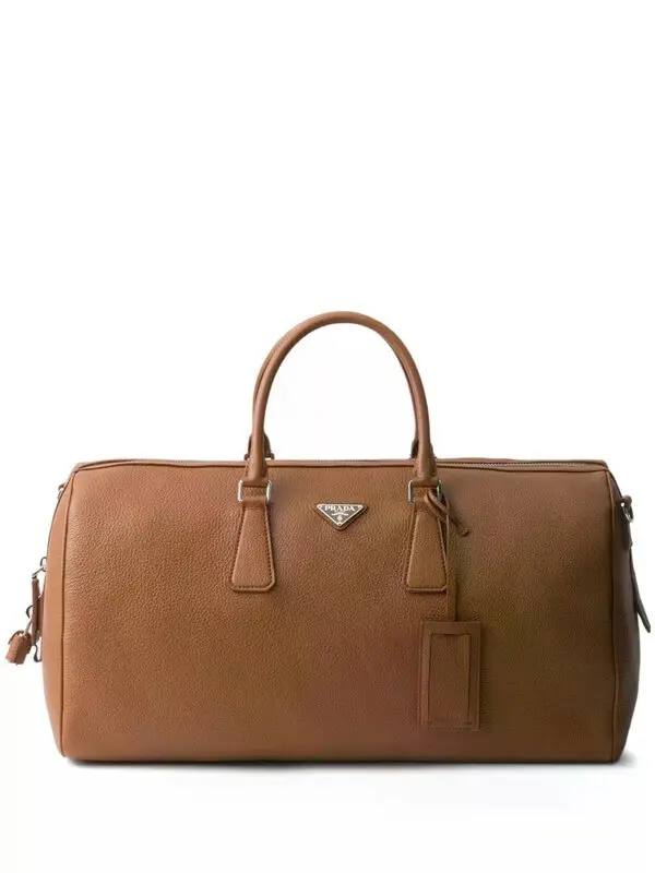 Prada Textured Leather Duffle Bag
