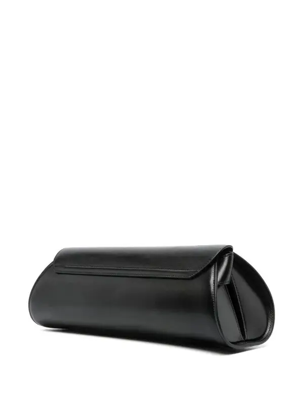 JIL SANDER Cannolo Leather Shoulder Bag - Black