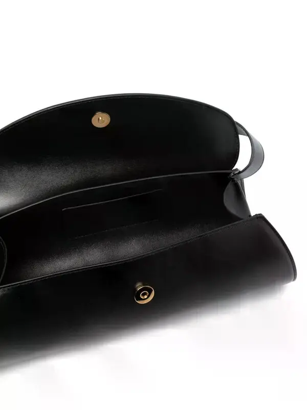 JIL SANDER Cannolo Leather Shoulder Bag - Black