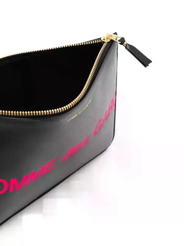 Comme Des Garçons Logo-print Leather Wallet - Black
