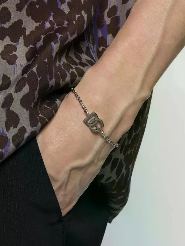Dolce & Gabbana Logo-plaque Chain-link Bracelet
