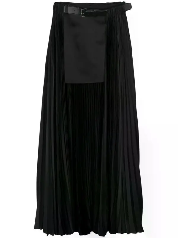 PETER DO Pleated Overlayer Belted Skirt