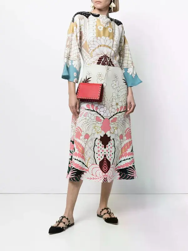 Valentino Garavani Cady Printed Dress