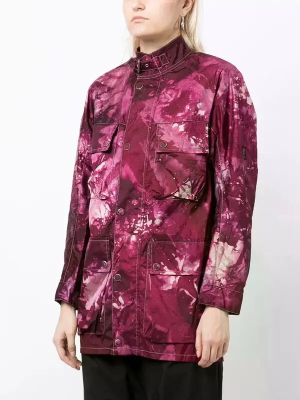 STAIN SHADE Tie-dye Print Jacket With Pockets - Purple