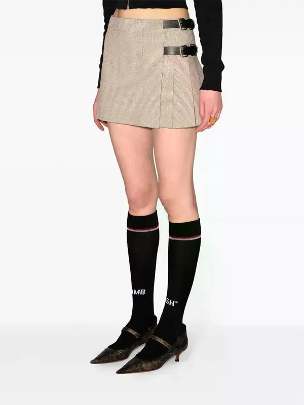 AMBUSH Checkered Belted Miniskirt