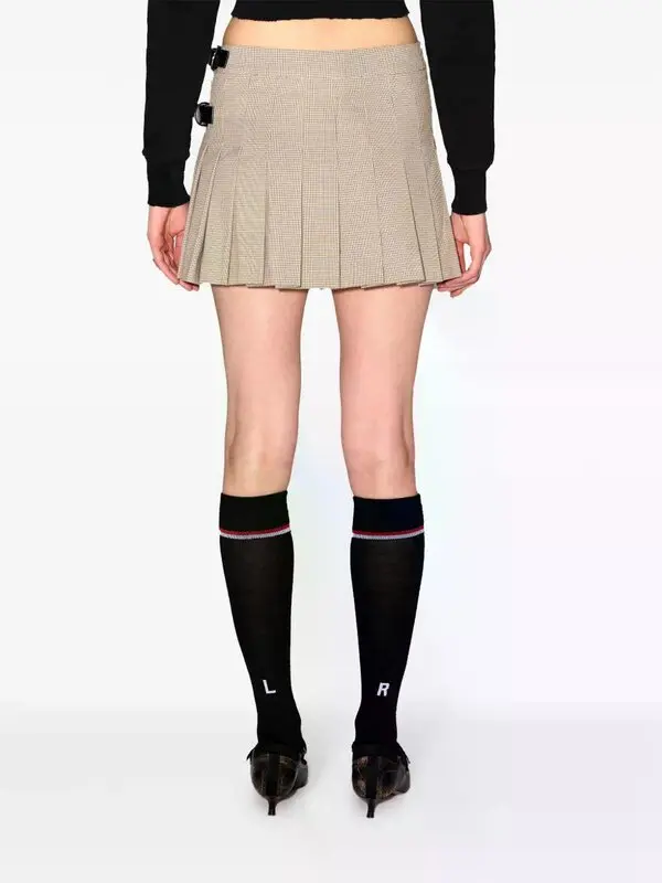 AMBUSH Checkered Belted Miniskirt