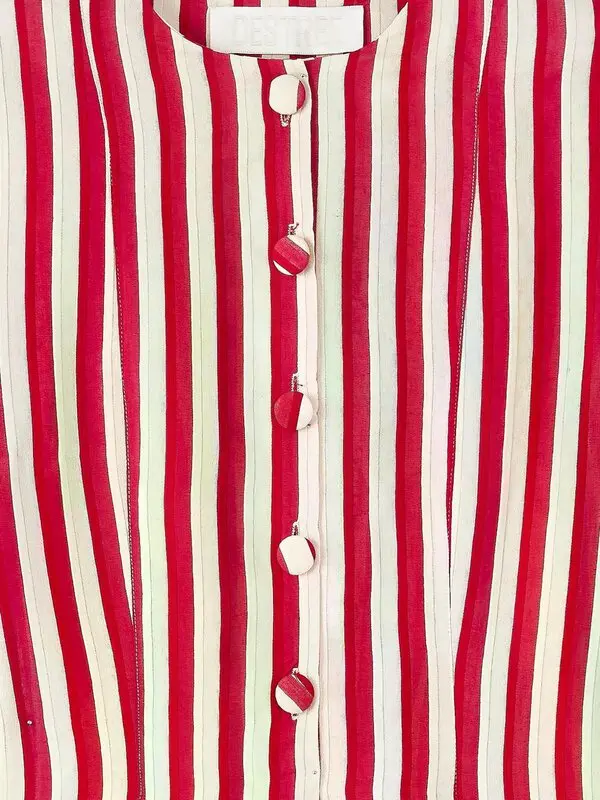 DESTREE Striped Button-front Blouse