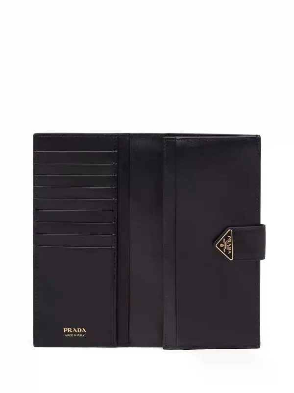 Prada Logo-plaque Leather Wallet
