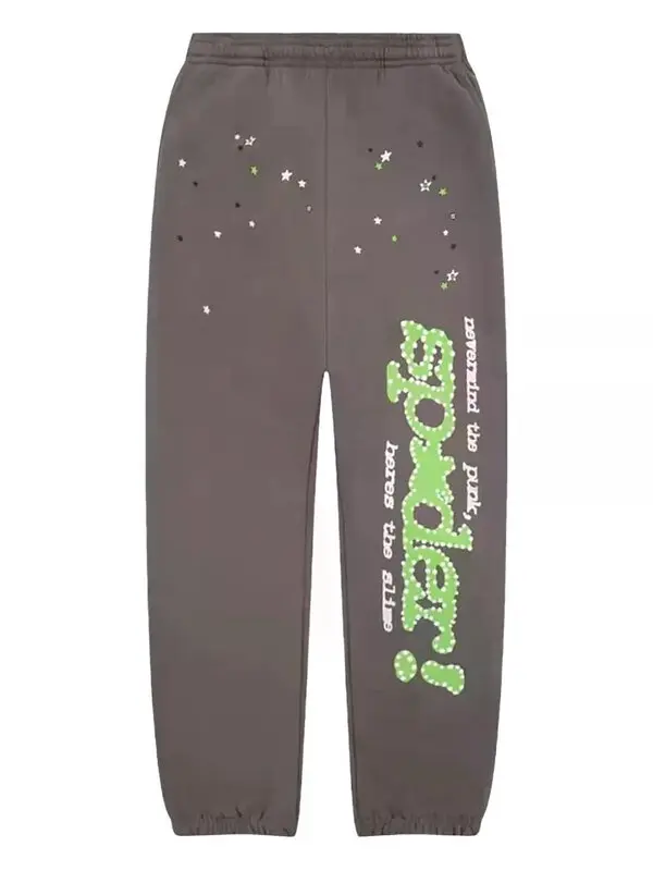 SP5DER Star Web Grey/green Track Pants