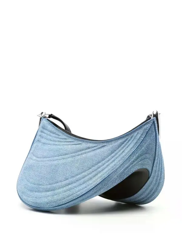 MUGLER Spiral Curve 01 Shoulder Bag - Blue