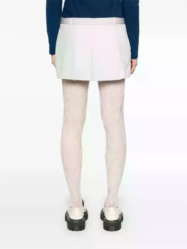 Miu Miu Logo-buckle Pleated Miniskirt