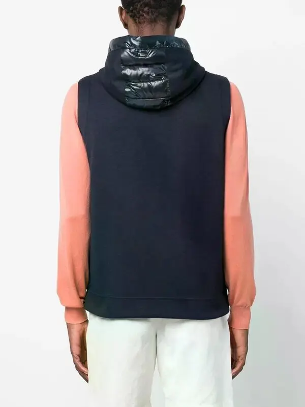 Herno Padded Hooded Gilet - Blue