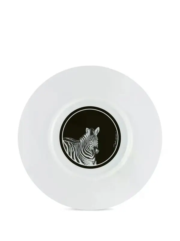 Dolce & Gabbana Zebra-print Porcelain Platter