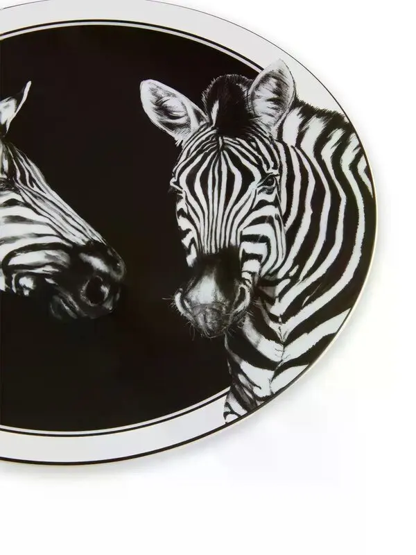 Dolce & Gabbana Zebra-print Porcelain Platter