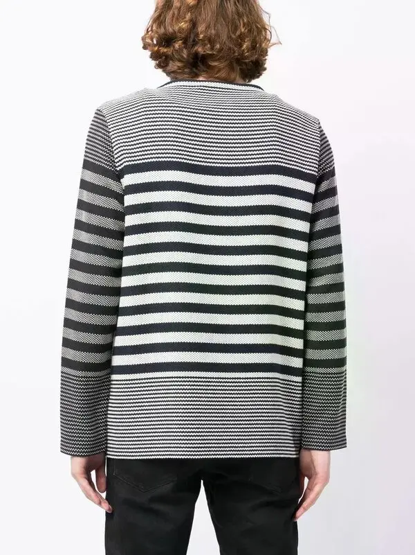 PORTS V Logo-embroidered Striped T-shirt