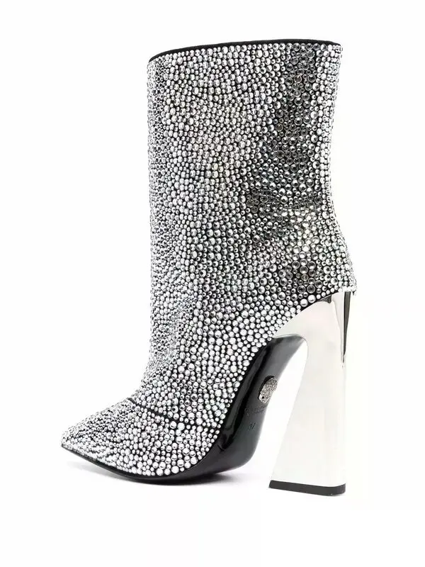Philipp Plein Crystal-embellished Ankle Boots
