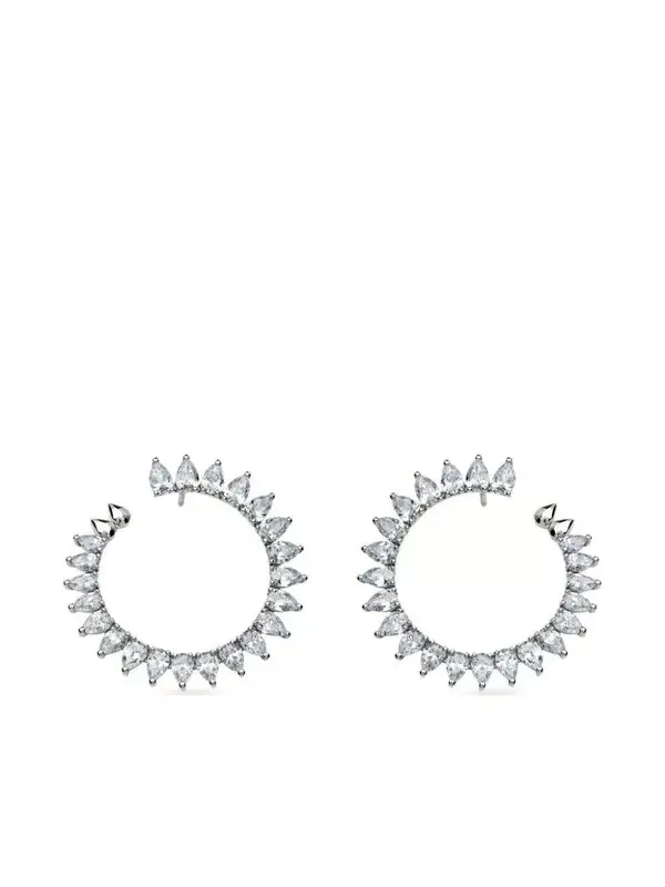 JEWELS AFICIONADO 18k White Gold Diamond Earrings - Silver