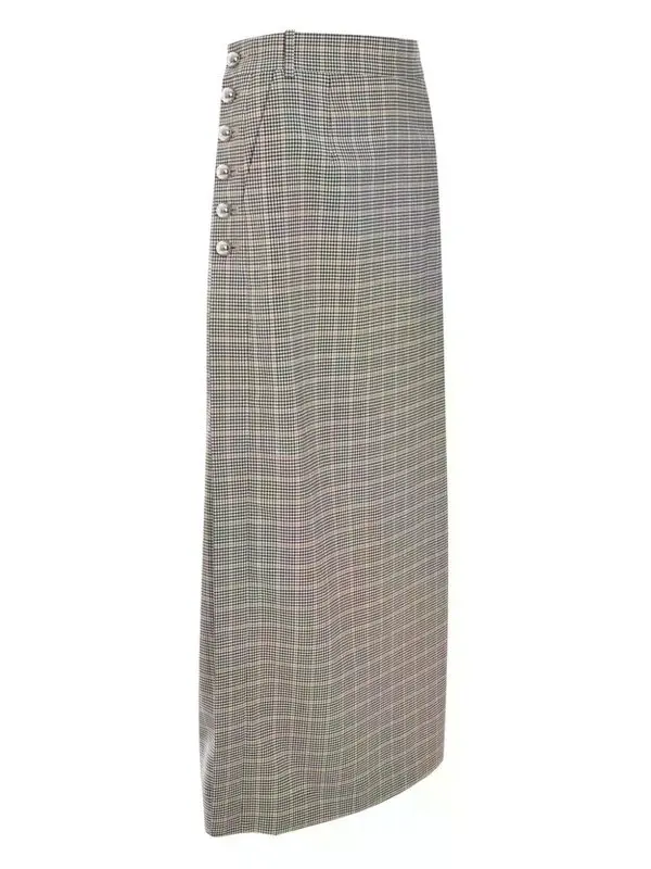 Rabanne Checked Midi Skirt