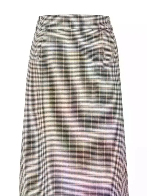 Rabanne Checked Midi Skirt