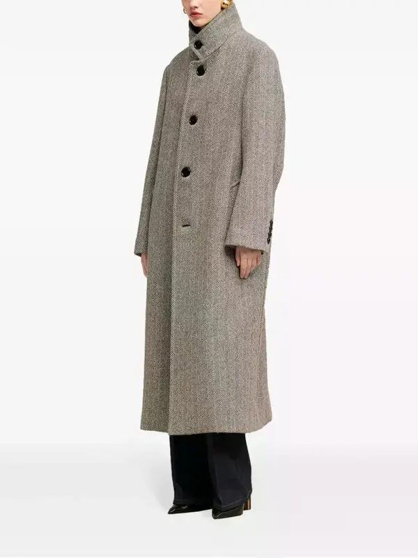 AMI Paris High-neck Virgin Wool Coat
