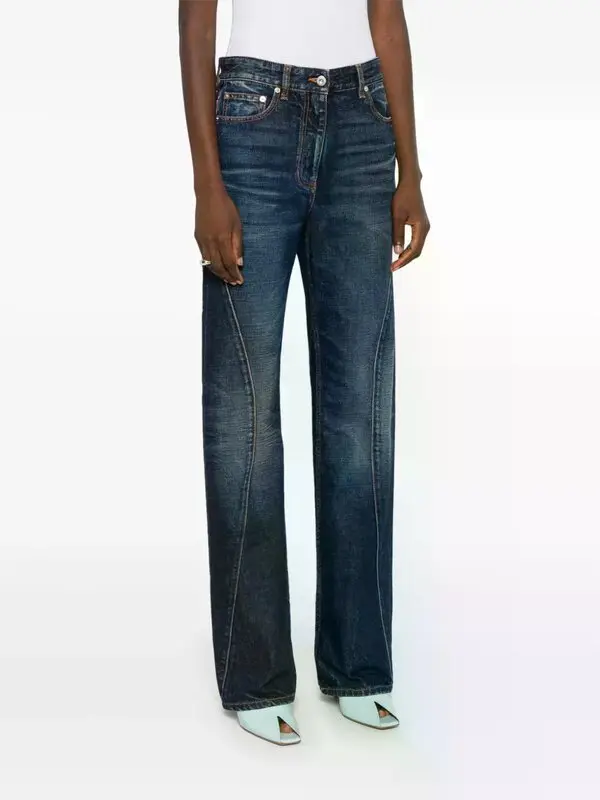 FERRAGAMO Whiskered Straight-leg Jeans