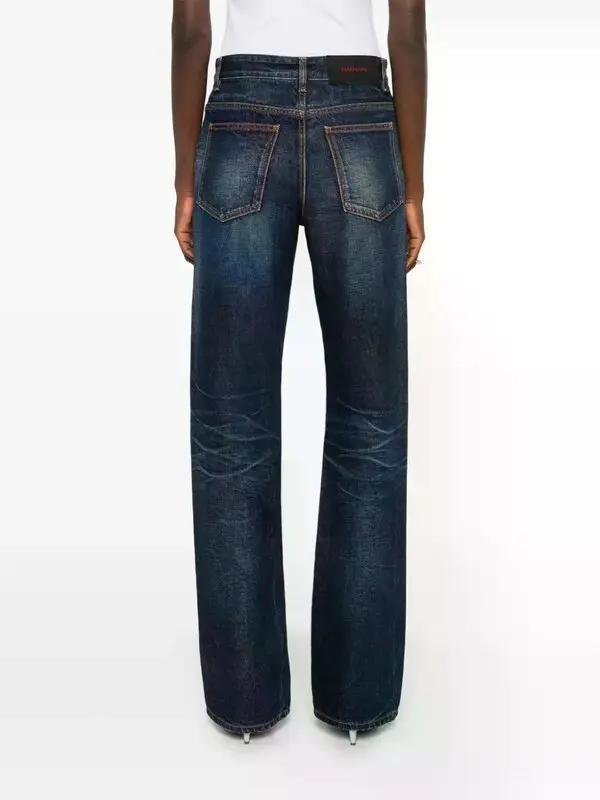 FERRAGAMO Whiskered Straight-leg Jeans