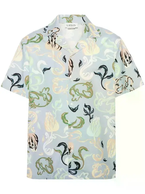 LANVIN Abstract-print Cotton Shirt