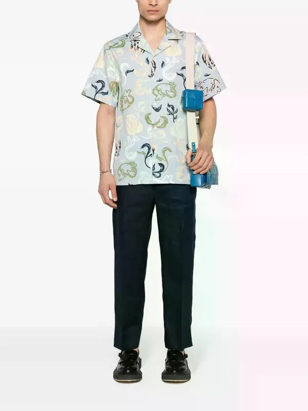 LANVIN Abstract-print Cotton Shirt