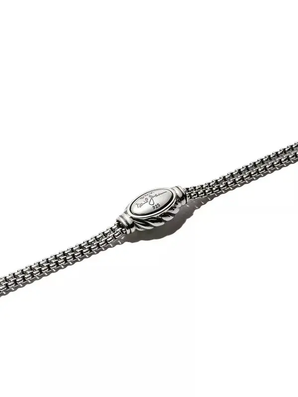 David Yurman Sterling Crossover Diamond Necklace