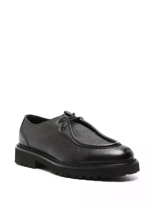 DOUCAL'S Grained Leather Derby Shoes