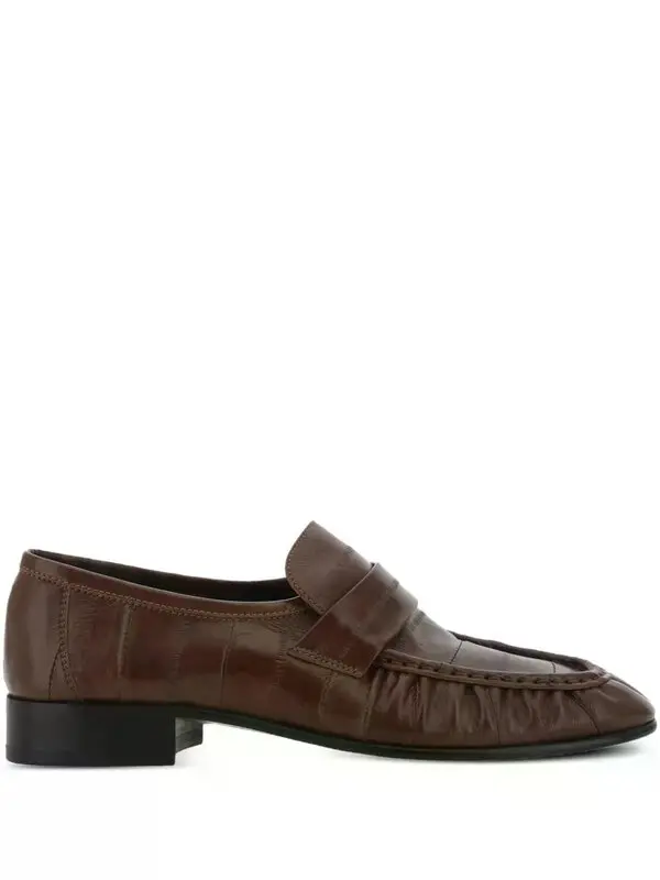 THE ROW Textured Leather Loafers