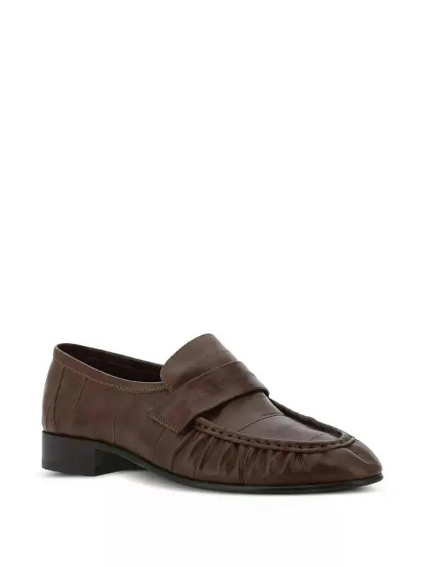 THE ROW Textured Leather Loafers