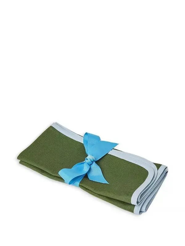 La DoubleJ Contrast Trimming Napkin Two-piece Set