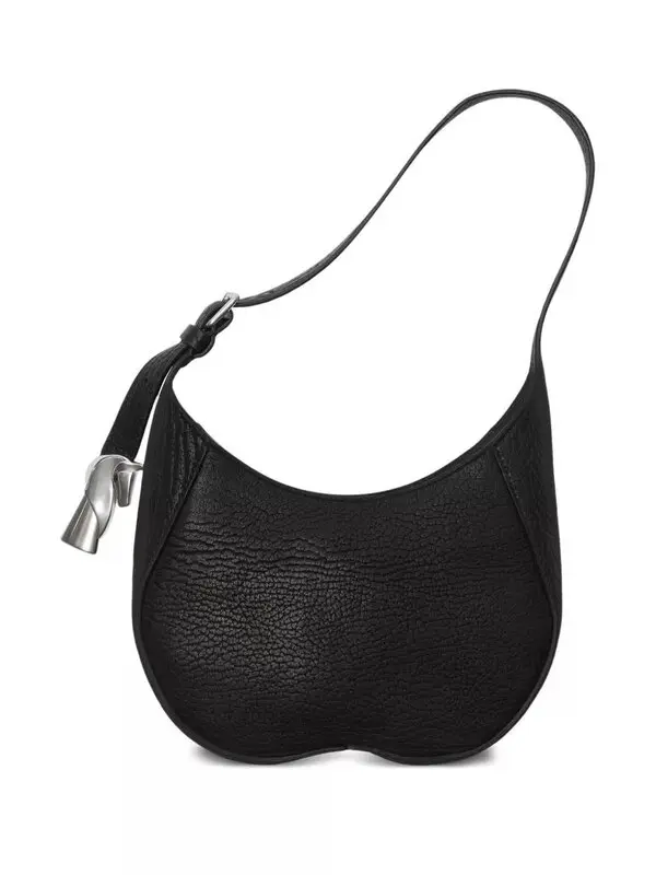 Burberry Grained Leather Shoulder Bag - Black
