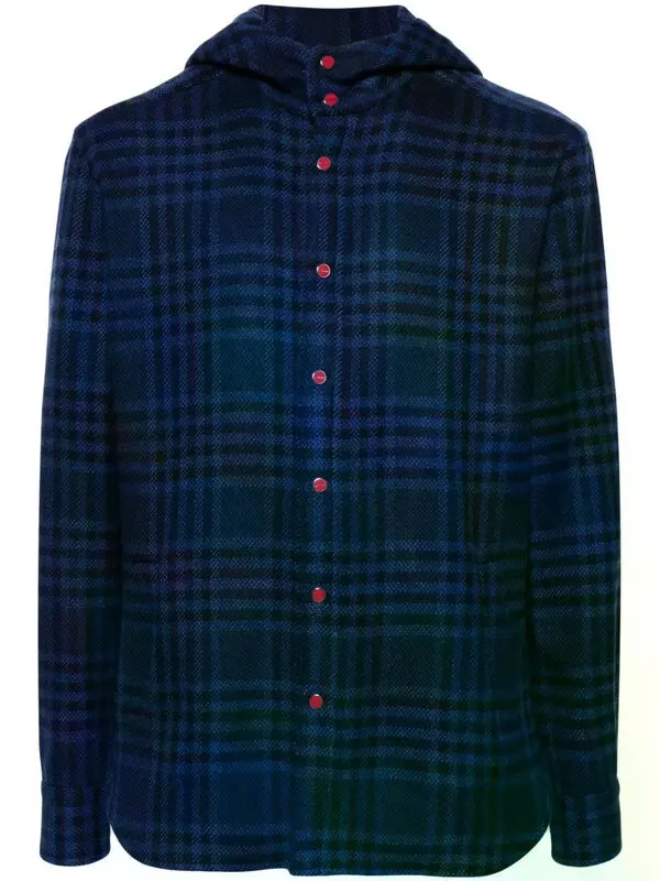 Kiton Checked Cashmere Shirt