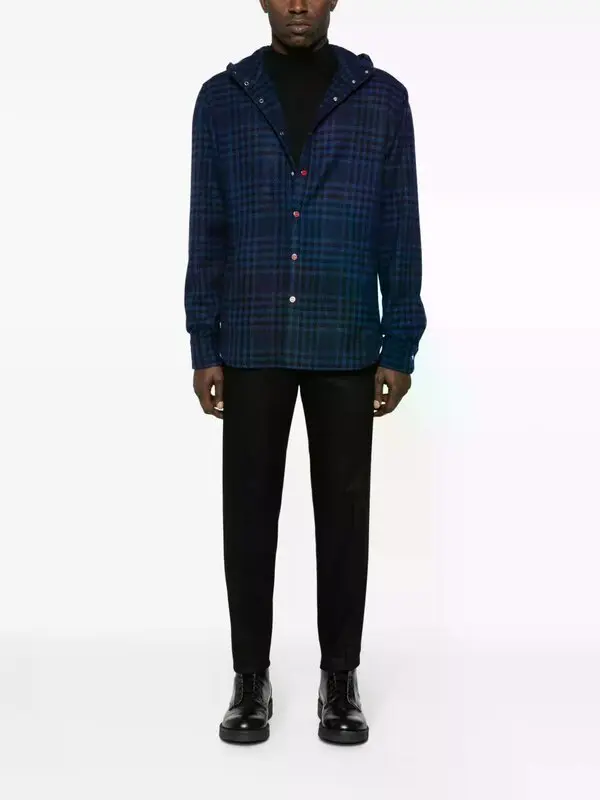 Kiton Checked Cashmere Shirt