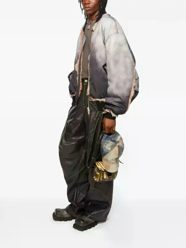Acne Studios Logo-embroidered Leather Trousers
