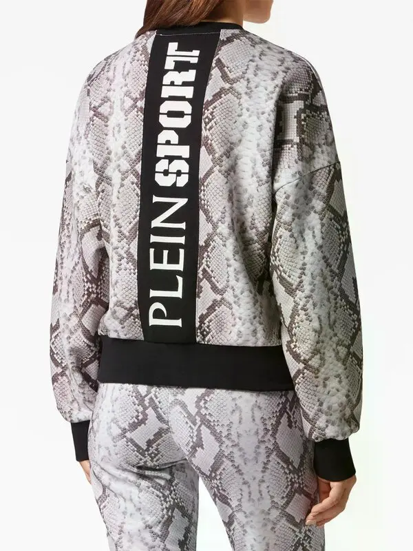 PLEIN SPORT Python-print Long-sleeved Sweatshirt