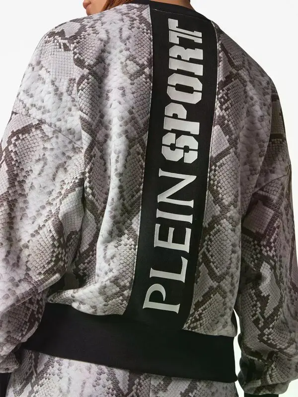 PLEIN SPORT Python-print Long-sleeved Sweatshirt