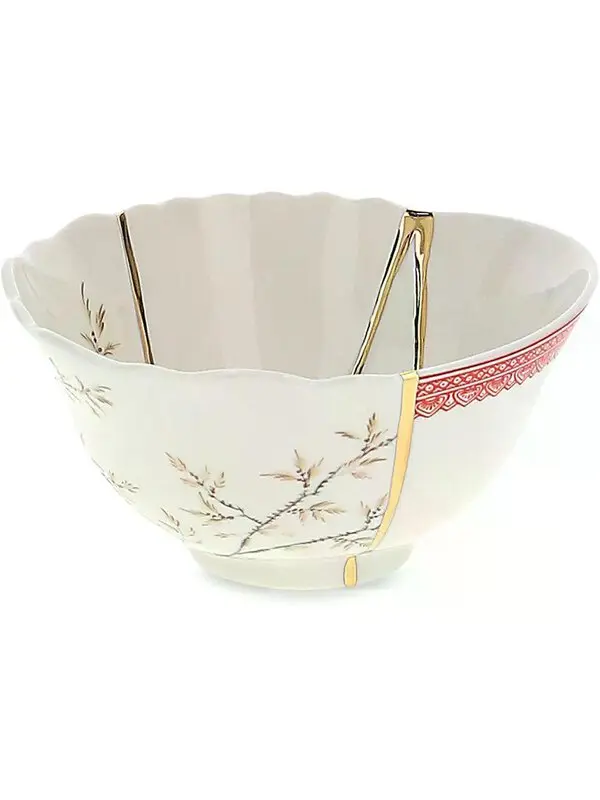 SELETTI Crack Detail Bowl - White