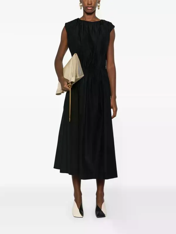 Loulou De Saison Aphrodite Gathered Midi Dress