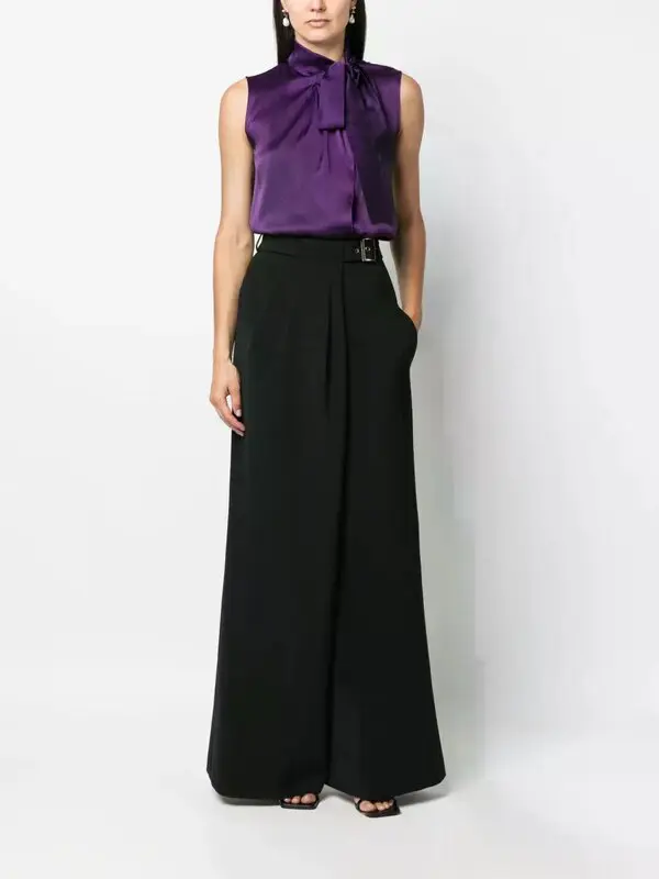 Alberta Ferretti Wide-leg Belted Trousers